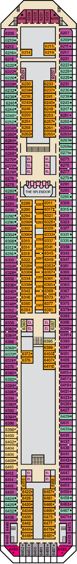 Carnival Splendor ship details, destinations, deck plans and more